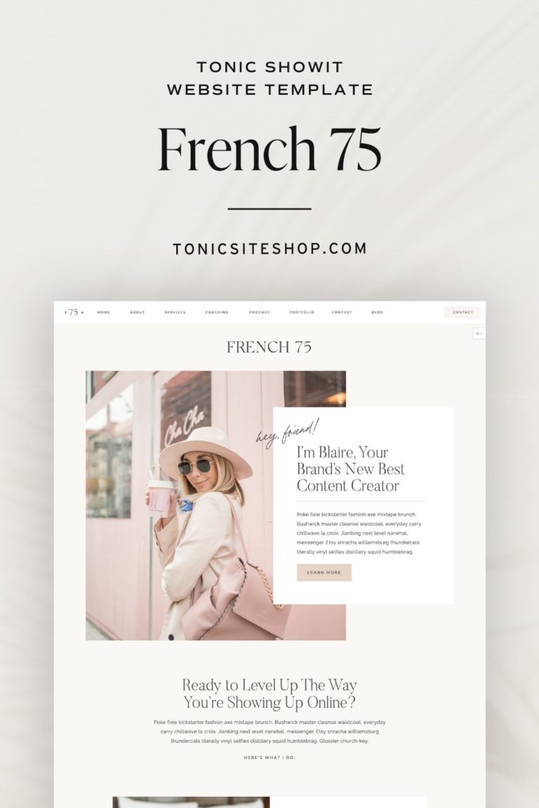 How to Choose the Best Showit Website Template - Tonic Site Shop