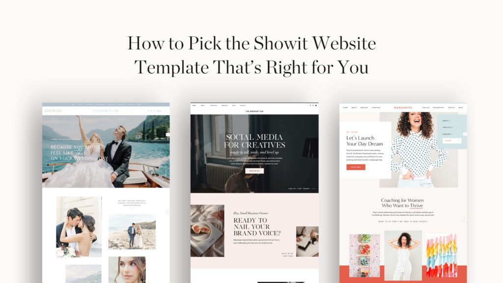 How to Choose the Best Showit Website Template - Tonic Site Shop