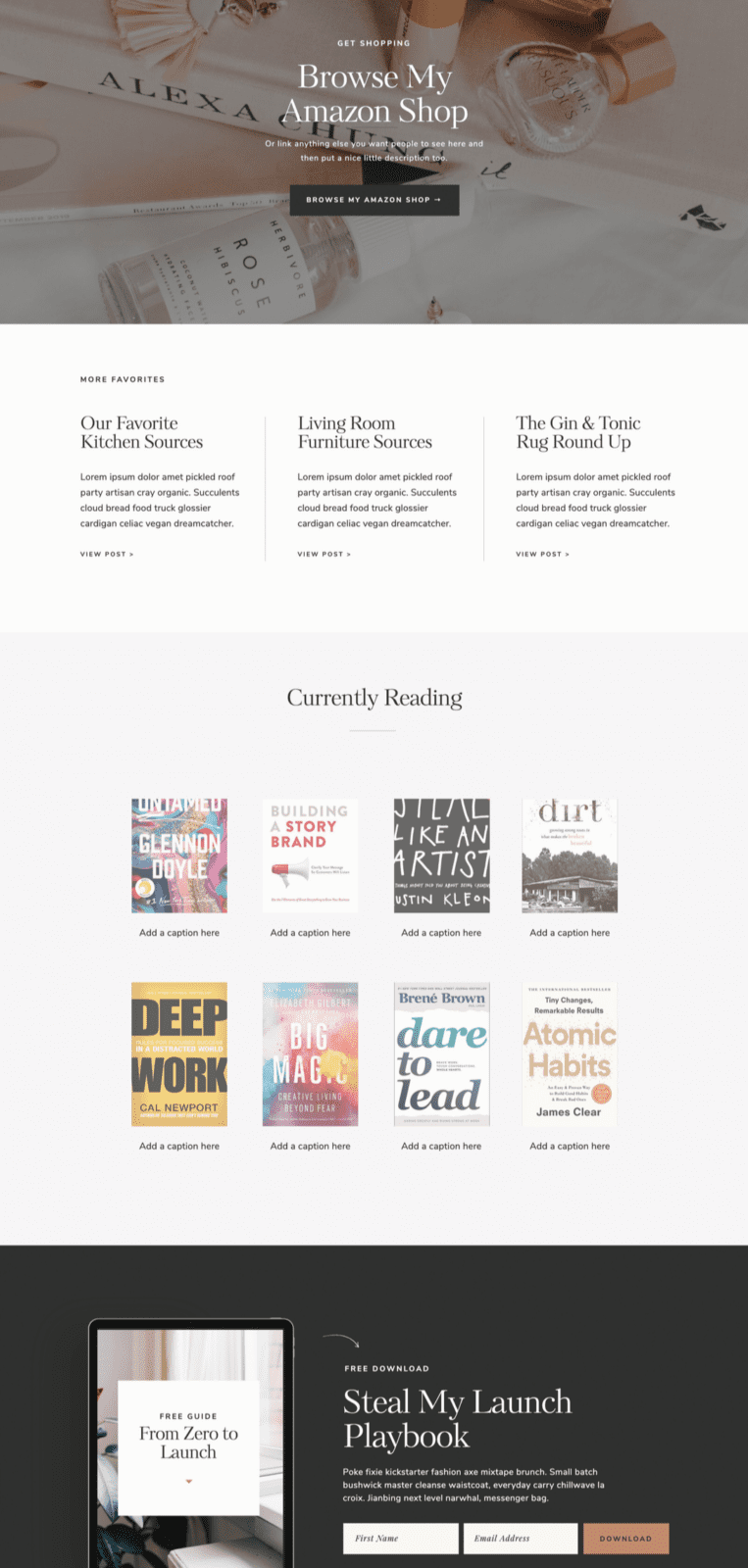 Favorites Page | Tonic Site Shop