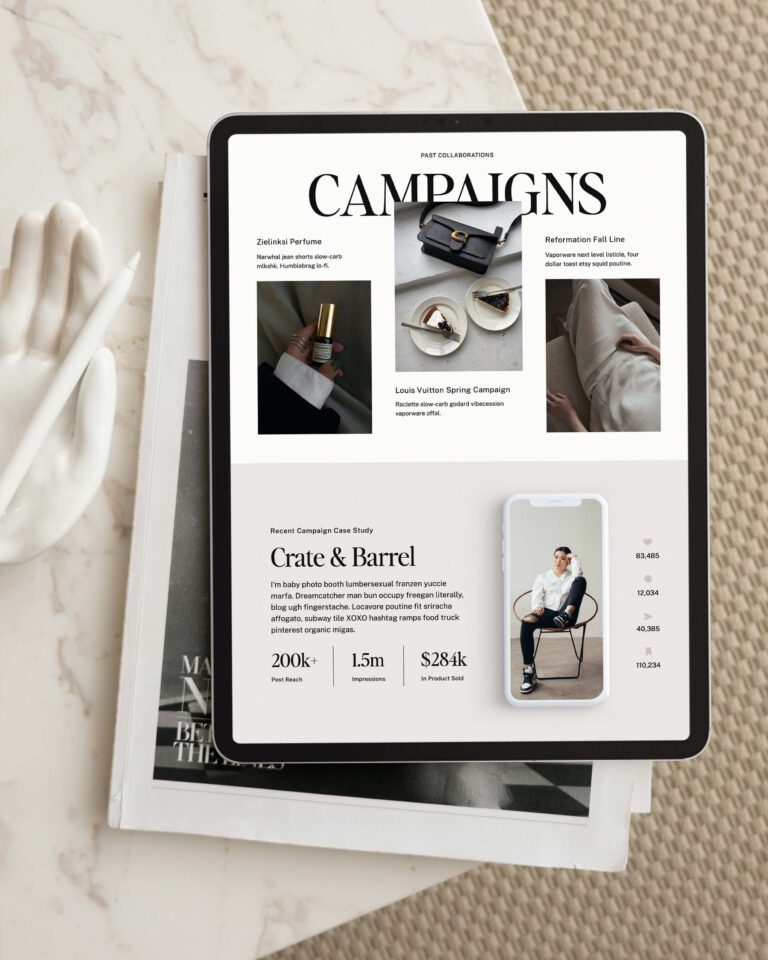 Media Kit Page | Tonic Site Shop