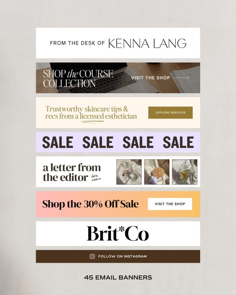 General Email Graphic Templates | Tonic Site Shop