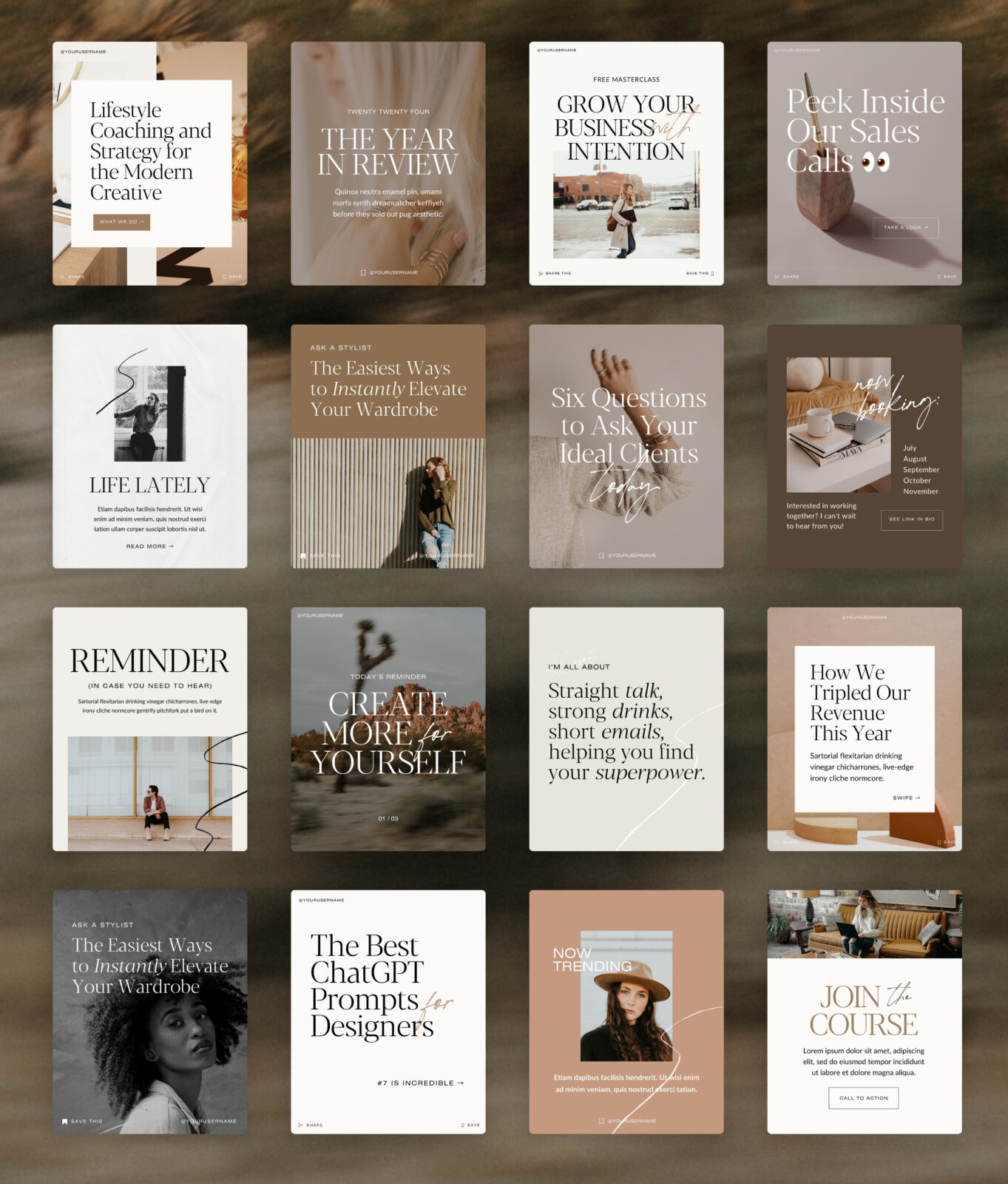 Paper Plane Social Media Canva Templates | Tonic Site Shop
