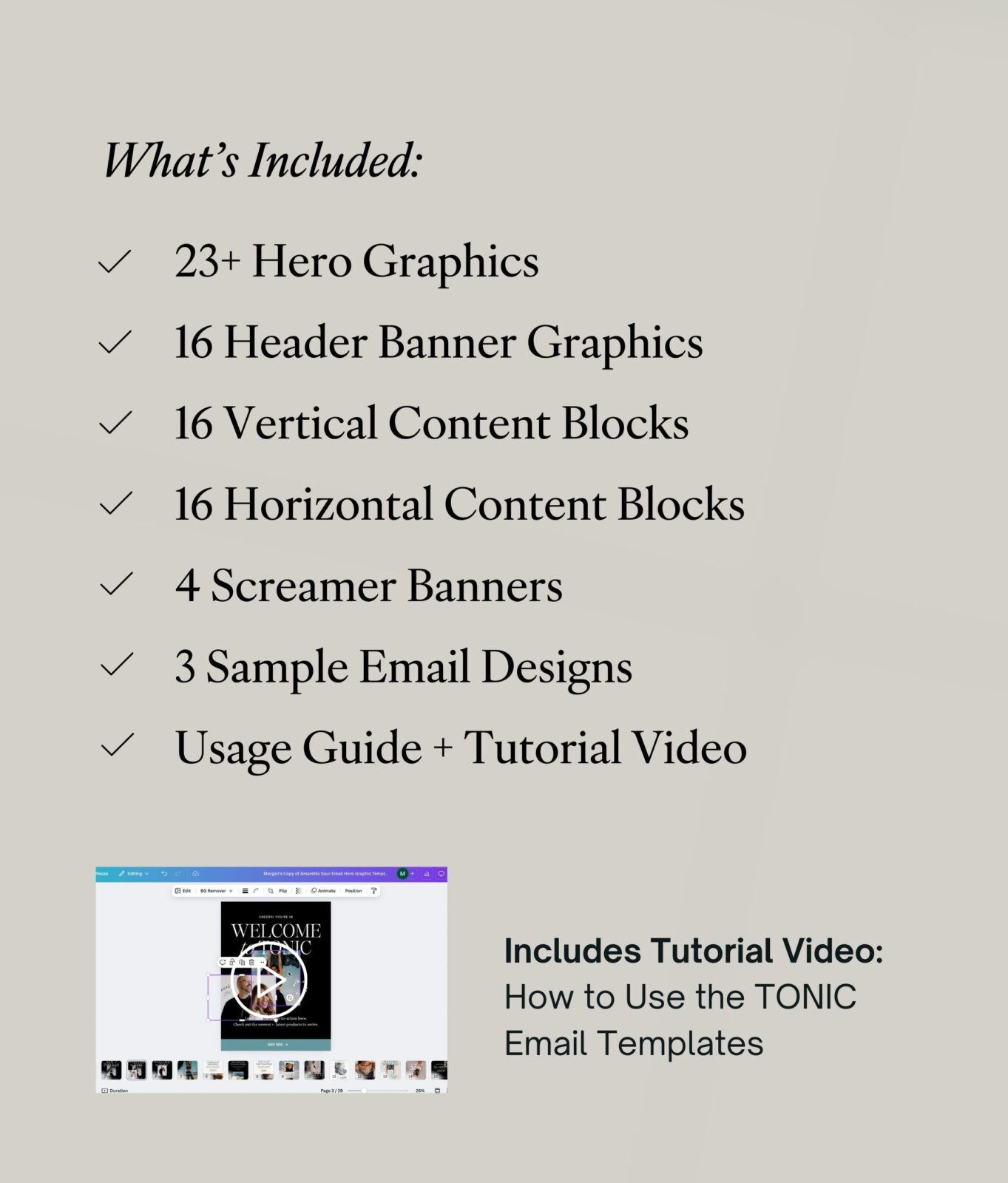 Fitzgerald Email Graphics (Canva) | Tonic Site Shop